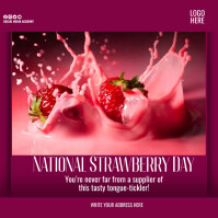 National Strawberry Day template | PosterMyWall