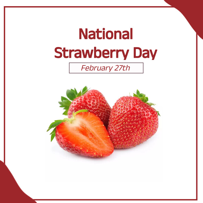 national strawberry day Template | PosterMyWall