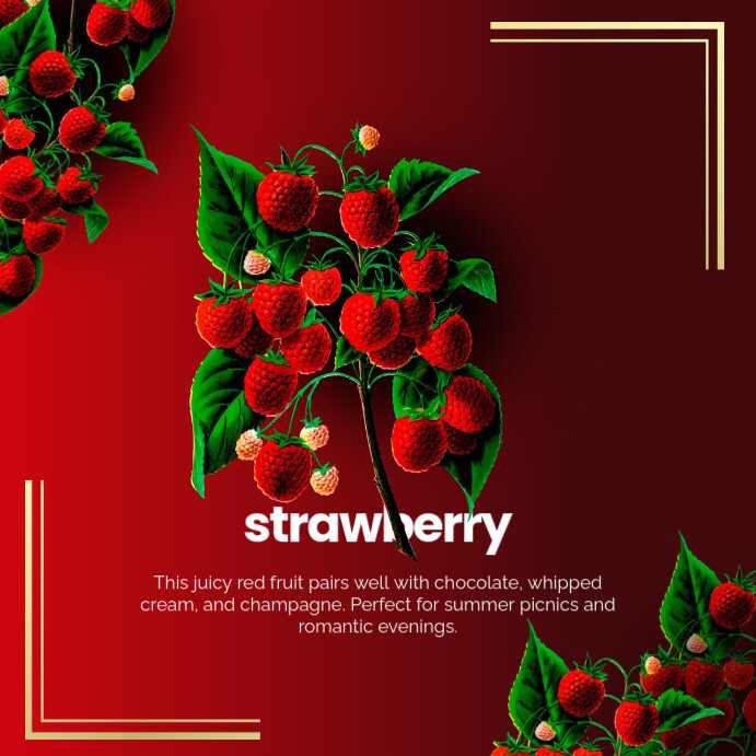 National Strawberry Day Instagram Post Template | PosterMyWall