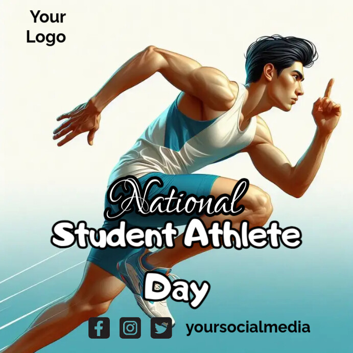 Plantilla de National Student Athlete Day Design | PosterMyWall