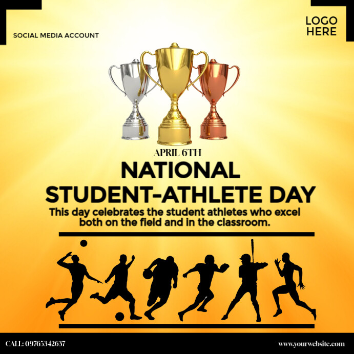 national student-athlete day Template | PosterMyWall