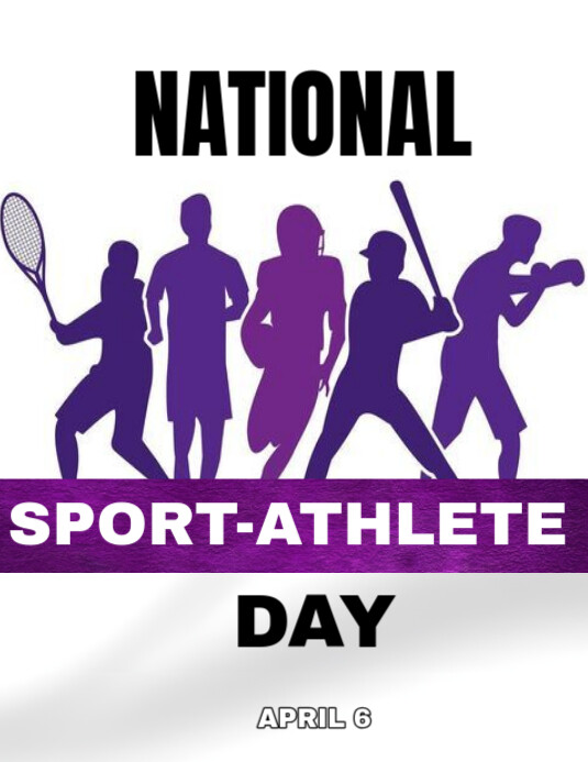 National student athlete day flyer design template | PosterMyWall