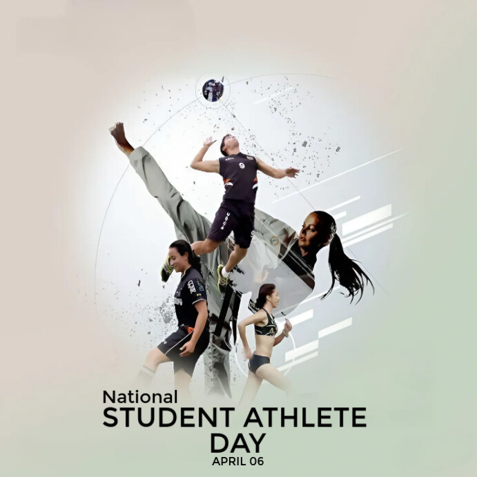 National student athlete day template | PosterMyWall
