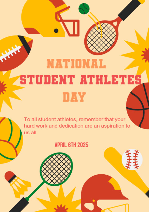 Plantilla de National student athletes day celebration design ...