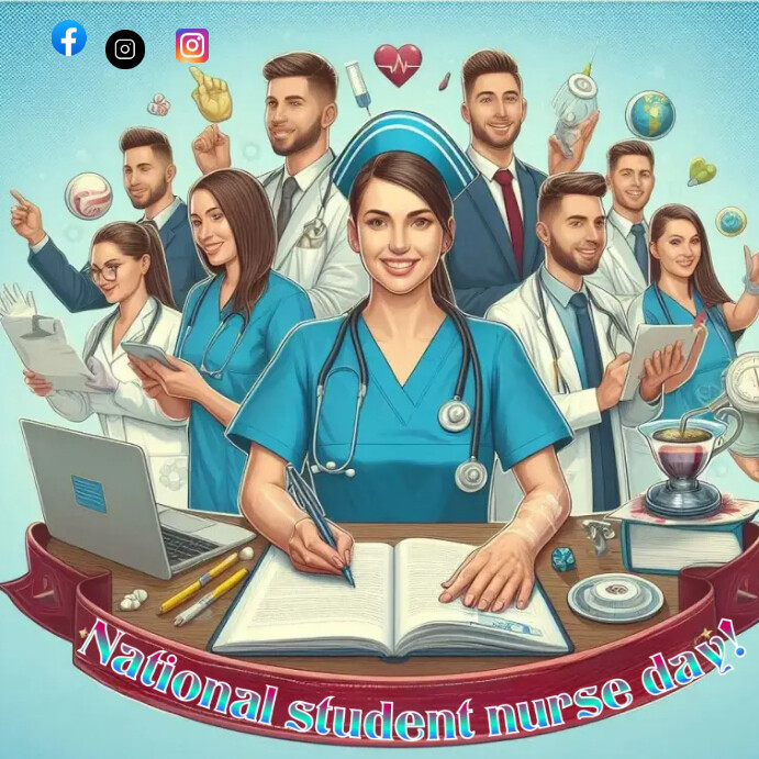 National student nurse flyer template | PosterMyWall