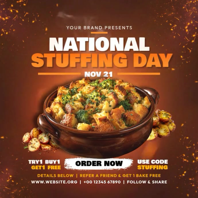 National Stuffing Day Post Template | PosterMyWall