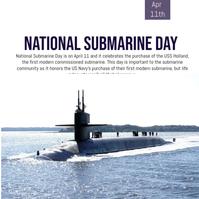 Copy of national submarine day | PosterMyWall