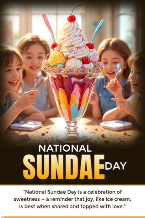National sundae day Template | PosterMyWall
