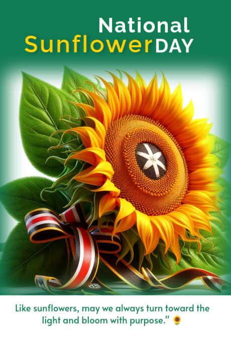 National sunflower day Template | PosterMyWall