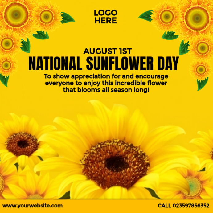 Plantilla de National Sunflower Day | PosterMyWall