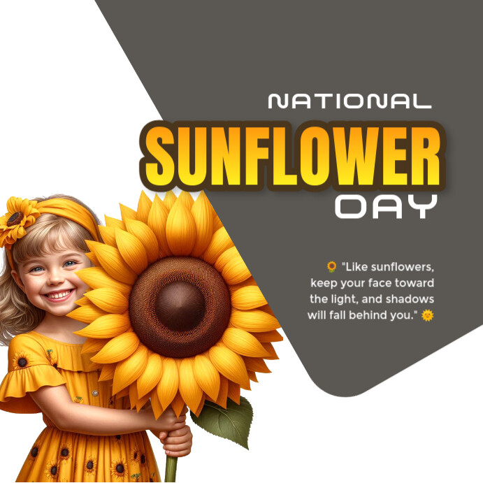 National sunflower day Template | PosterMyWall