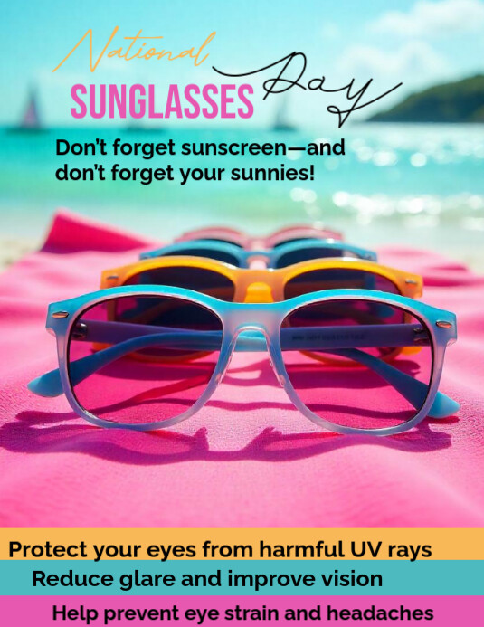 National Sunglasses Day Template | PosterMyWall