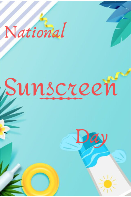 Plantilla de National sunscreen day | PosterMyWall