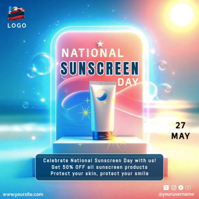 National Sunscreen Day Template | PosterMyWall