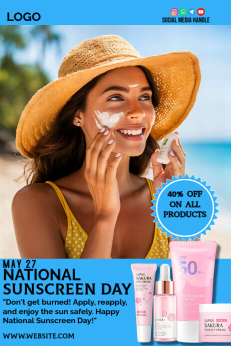 Plantilla de National sunscreen day | PosterMyWall