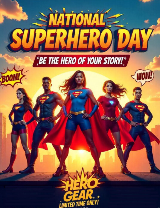 National Superhero Day Template | PosterMyWall