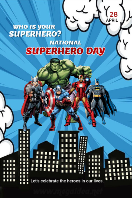 Copy of National superhero day | PosterMyWall
