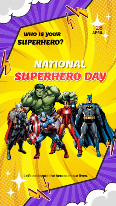 Copy of National superhero day | PosterMyWall