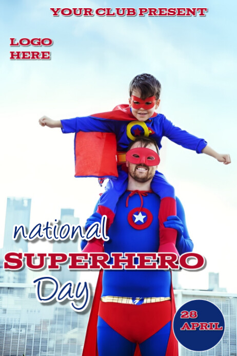 Plantilla de National Superhero Day Poster | PosterMyWall