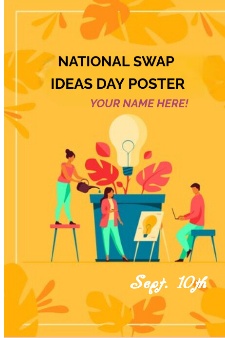 Plantilla de NATIONAL SWAP IDEAS DAY | PosterMyWall