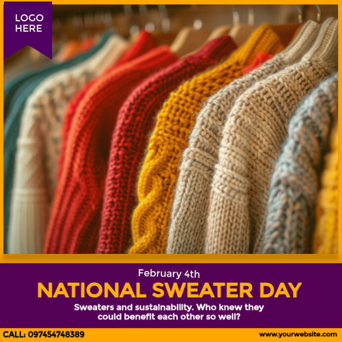 Copy of National Sweater Day Design | PosterMyWall