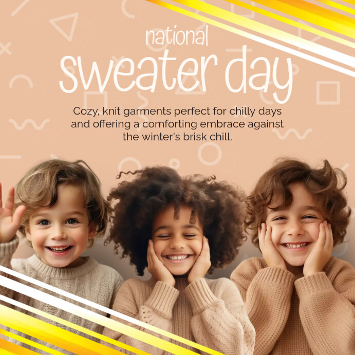 National Sweater Day Instagram Post Template | PosterMyWall