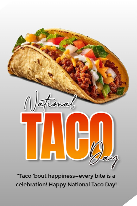 National taco day Template | PosterMyWall