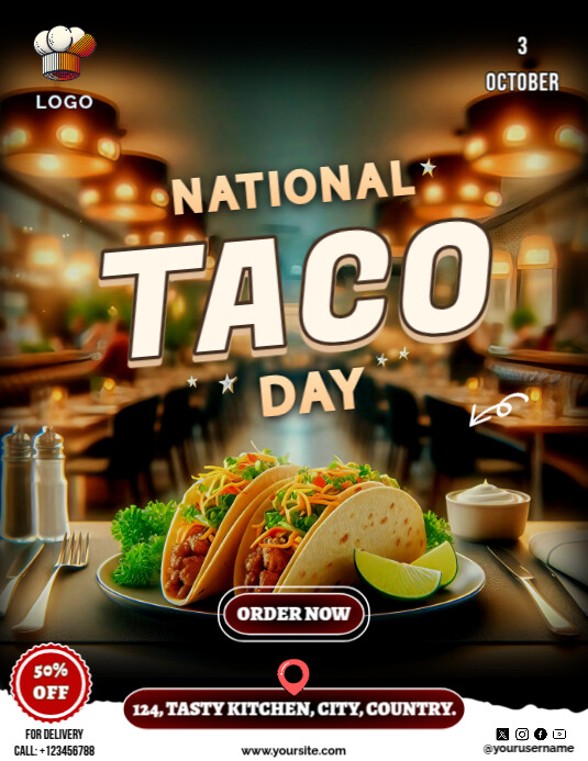 National Taco Day Template | PosterMyWall