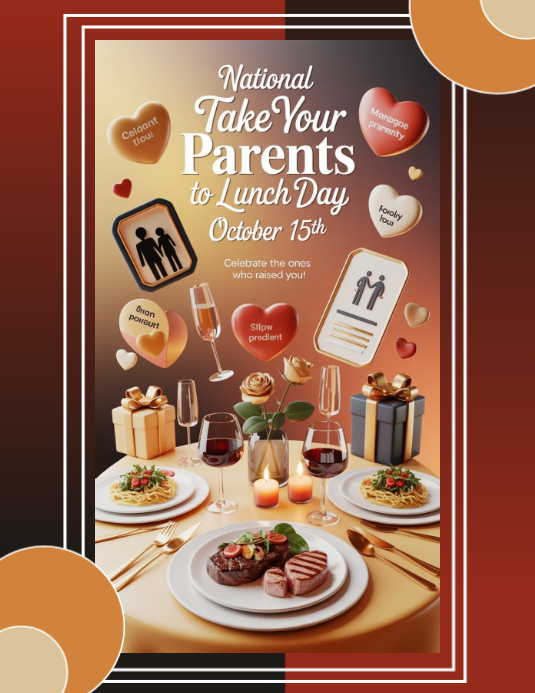 National Take Your Parents to Lunch Day Template | PosterMyWall