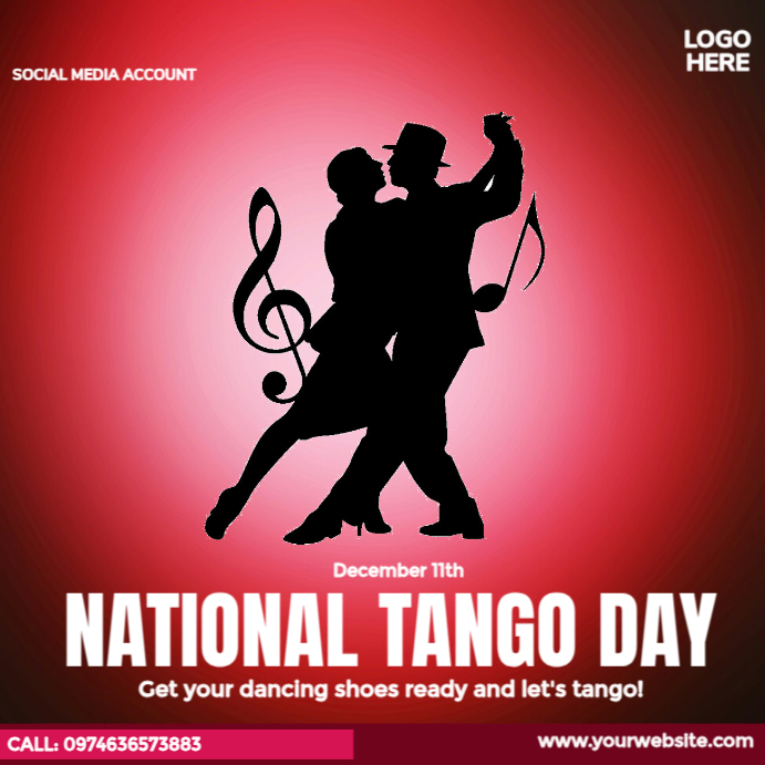 Plantilla de National Tango Day | PosterMyWall