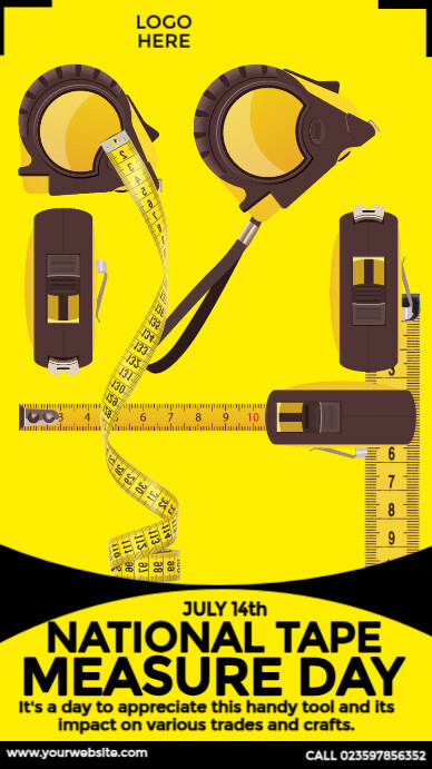 National Tape Measure Day Ad Template | PosterMyWall