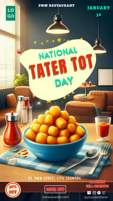 National Tater Tot Day Template | PosterMyWall