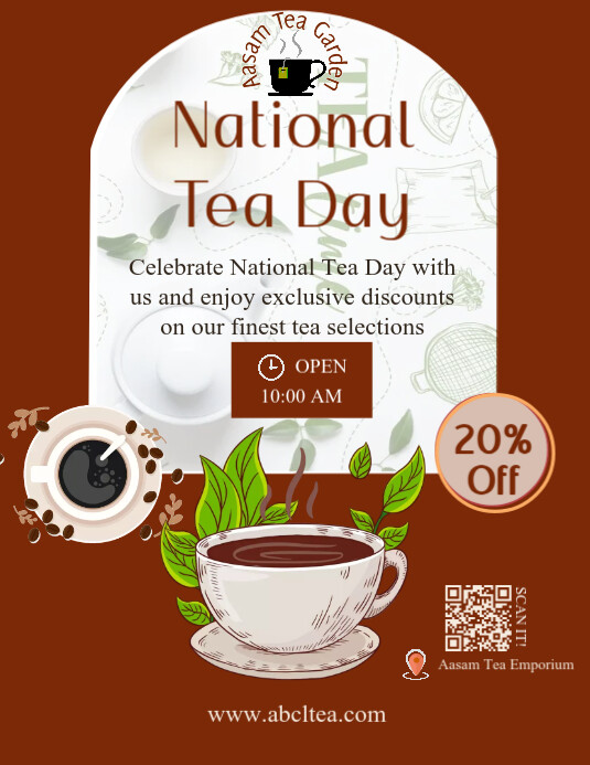 Modèle National Tea Day Flyer | PosterMyWall