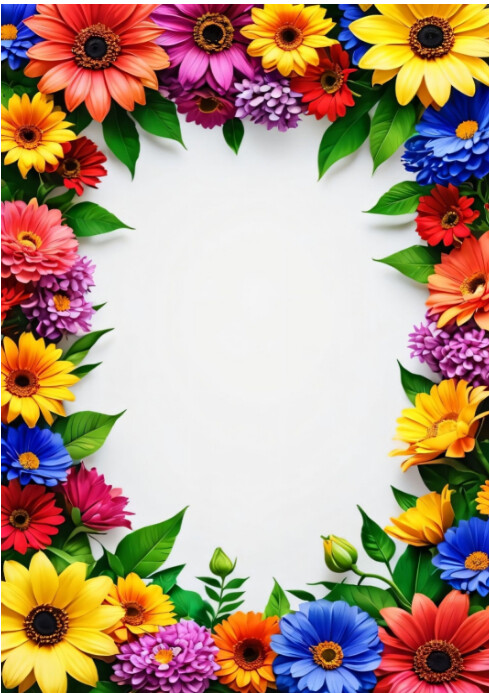 National Teacher Day Floral Frame Celebration Template | PosterMyWall