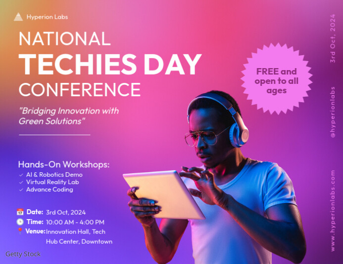 National Techies day flyer template | PosterMyWall