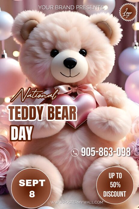 Copy of National teddy bear day sale flyer | PosterMyWall
