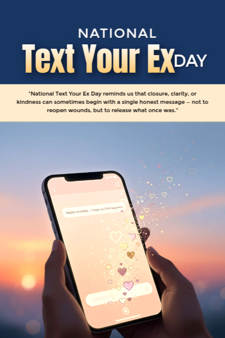 National text your ex day Template | PosterMyWall