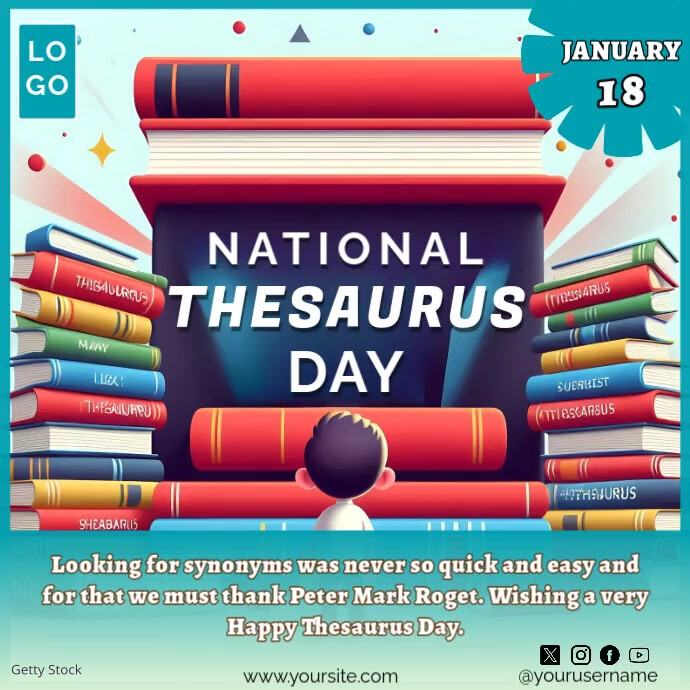 National Thesaurus Day Template | PosterMyWall