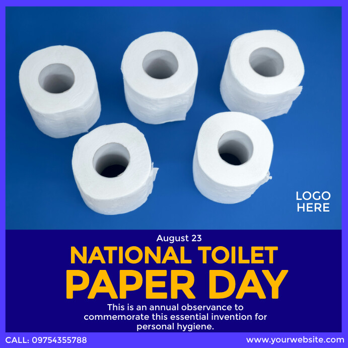 Copy of National Toilet Paper Day | PosterMyWall