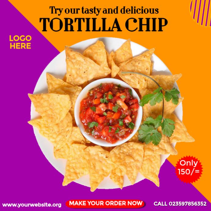 national tortilla chip day ad Template | PosterMyWall