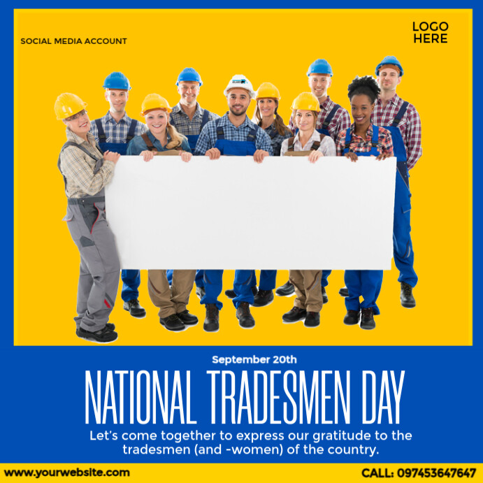 Copy of National Tradesmen Day Design | PosterMyWall
