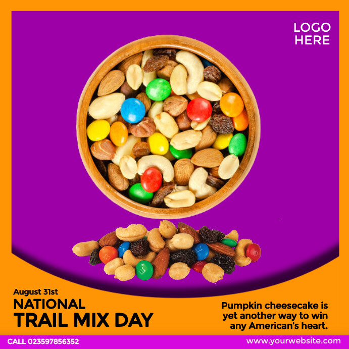 National Trail Mix Day Template | PosterMyWall