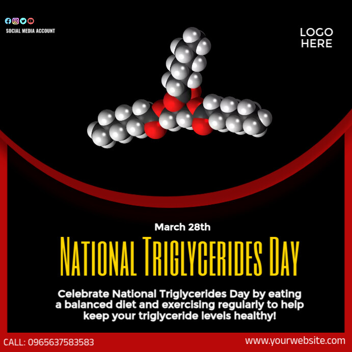Plantilla de national triglycerides day | PosterMyWall