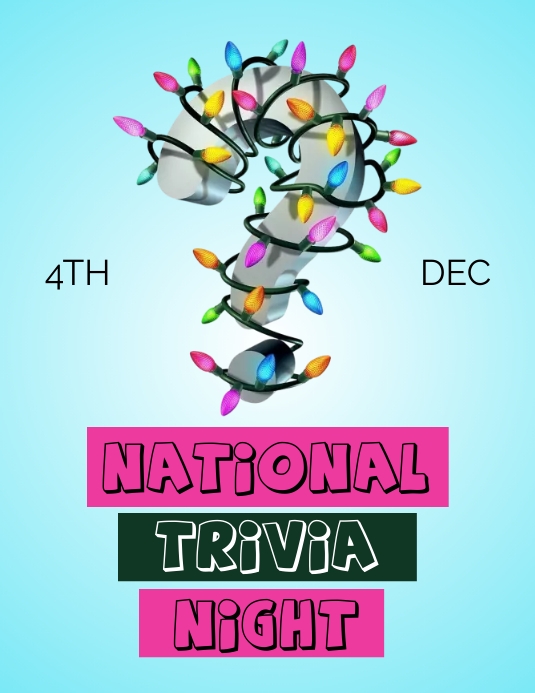 National Trivia Day Template | PosterMyWall