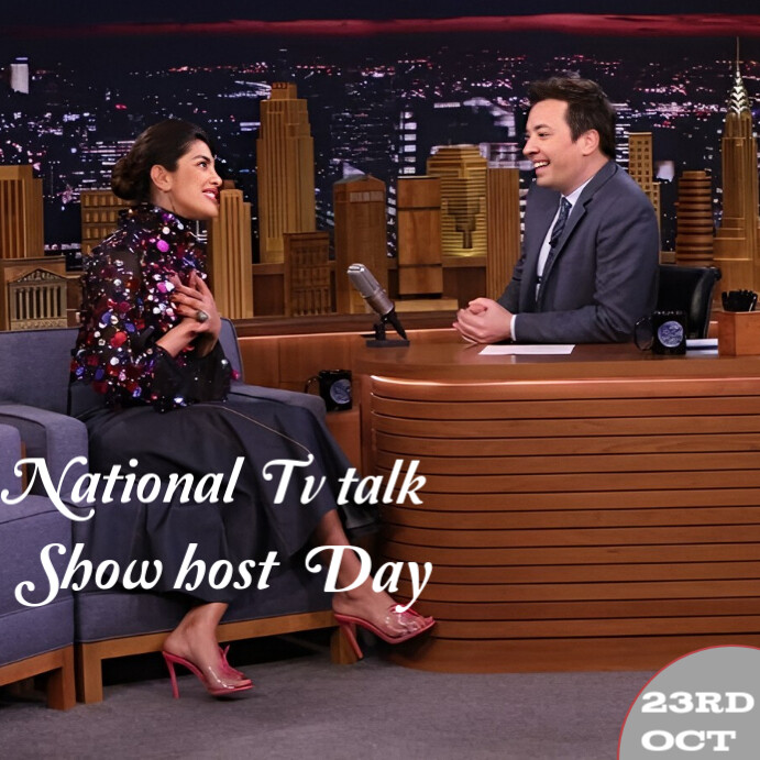 National TV talk show host day Template | PosterMyWall
