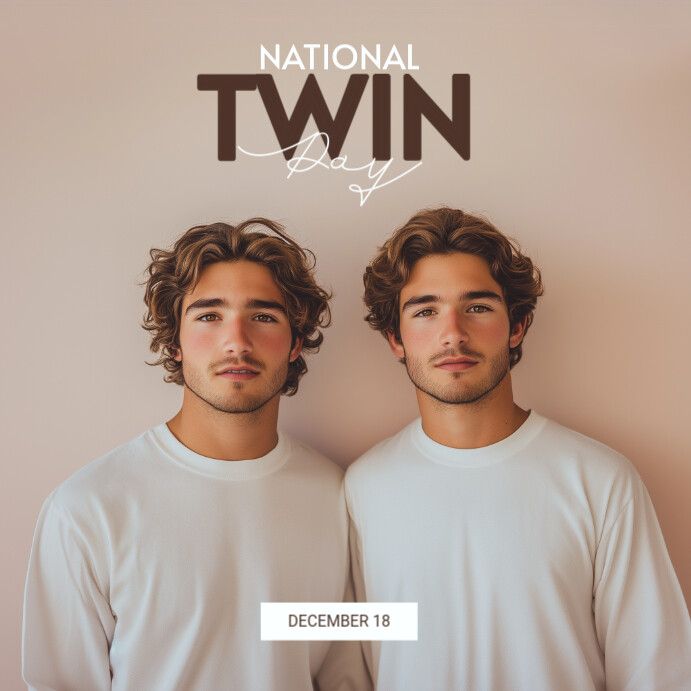 National Twin Day Instagram Post Template | PosterMyWall