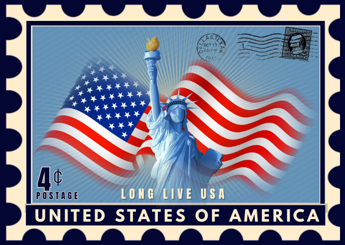 National U.S. Postage Stamp Day Template | PosterMyWall