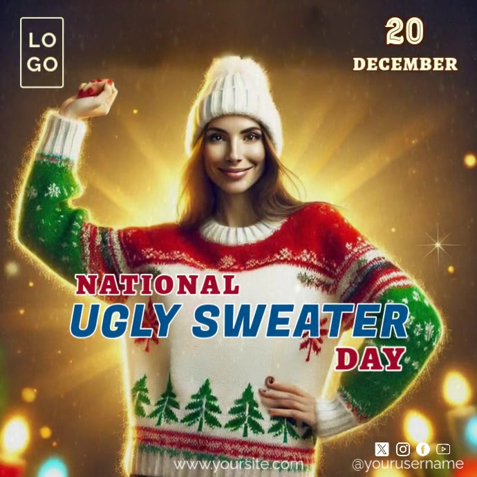 National Ugly Sweater Day Template | PosterMyWall