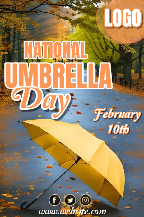 National umbrella day Template | PosterMyWall