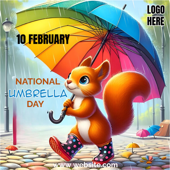 National Umbrella Day Square (1:1) Template | PosterMyWall